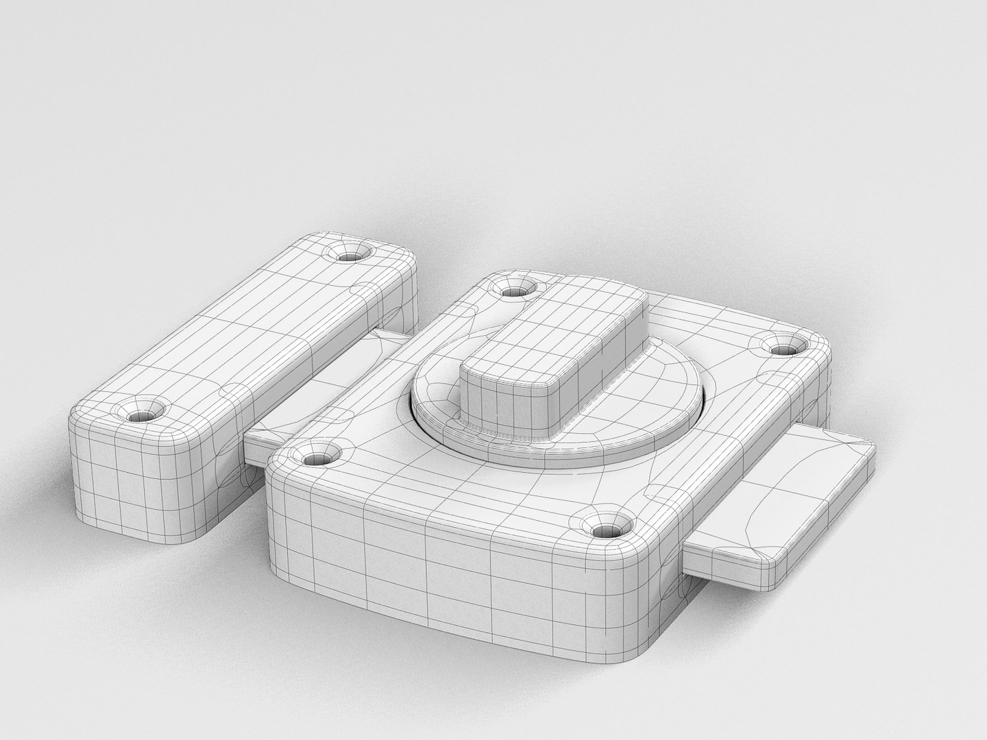 3D Model Realistic Door Latch - TurboSquid 1605245