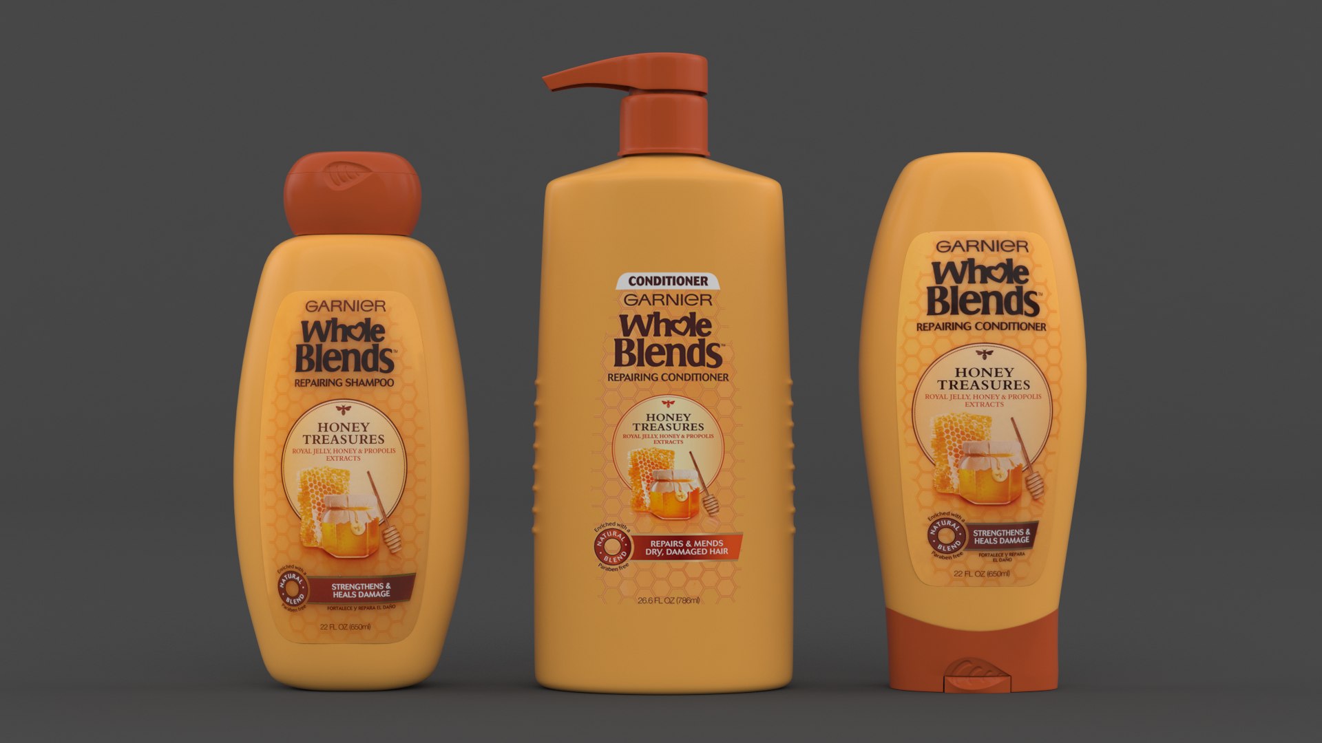 3D Model Garnier Shampoo And Conditioner - TurboSquid 2198749