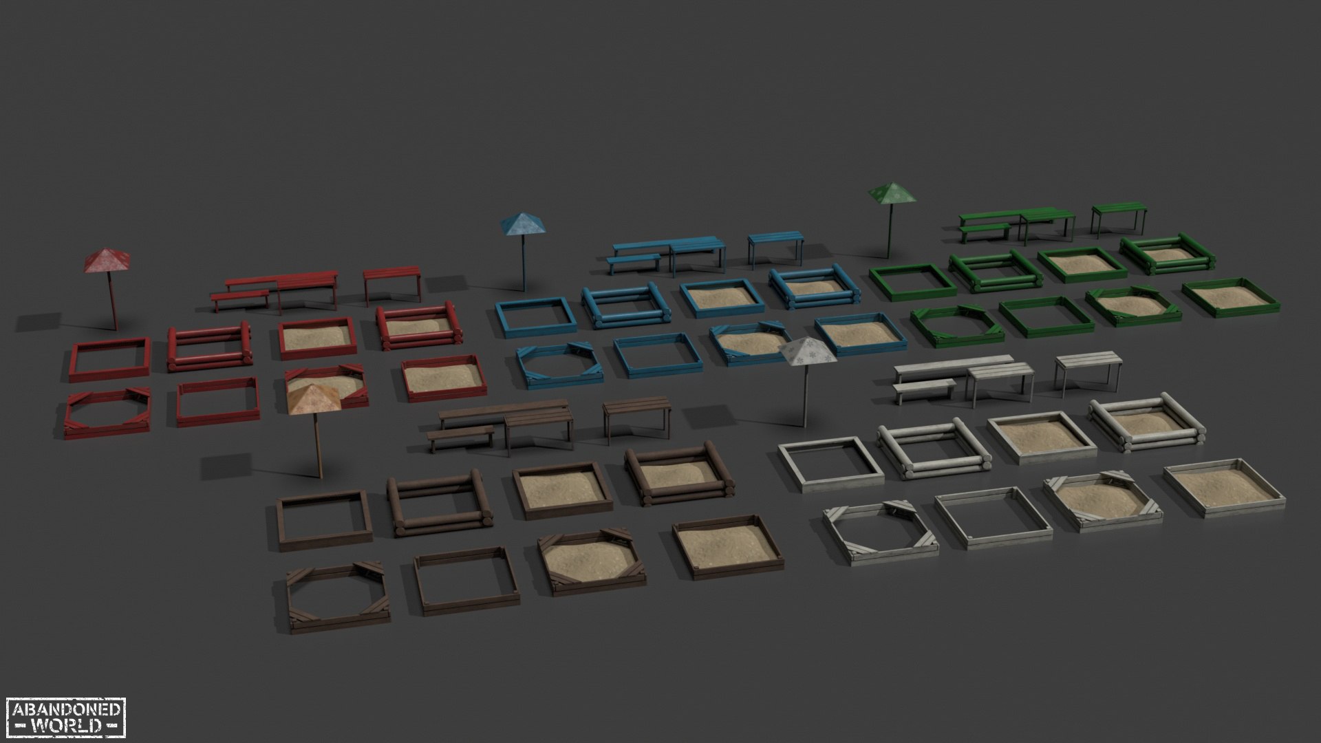 Sandbox Set For Playground 3D Model - TurboSquid 1990327