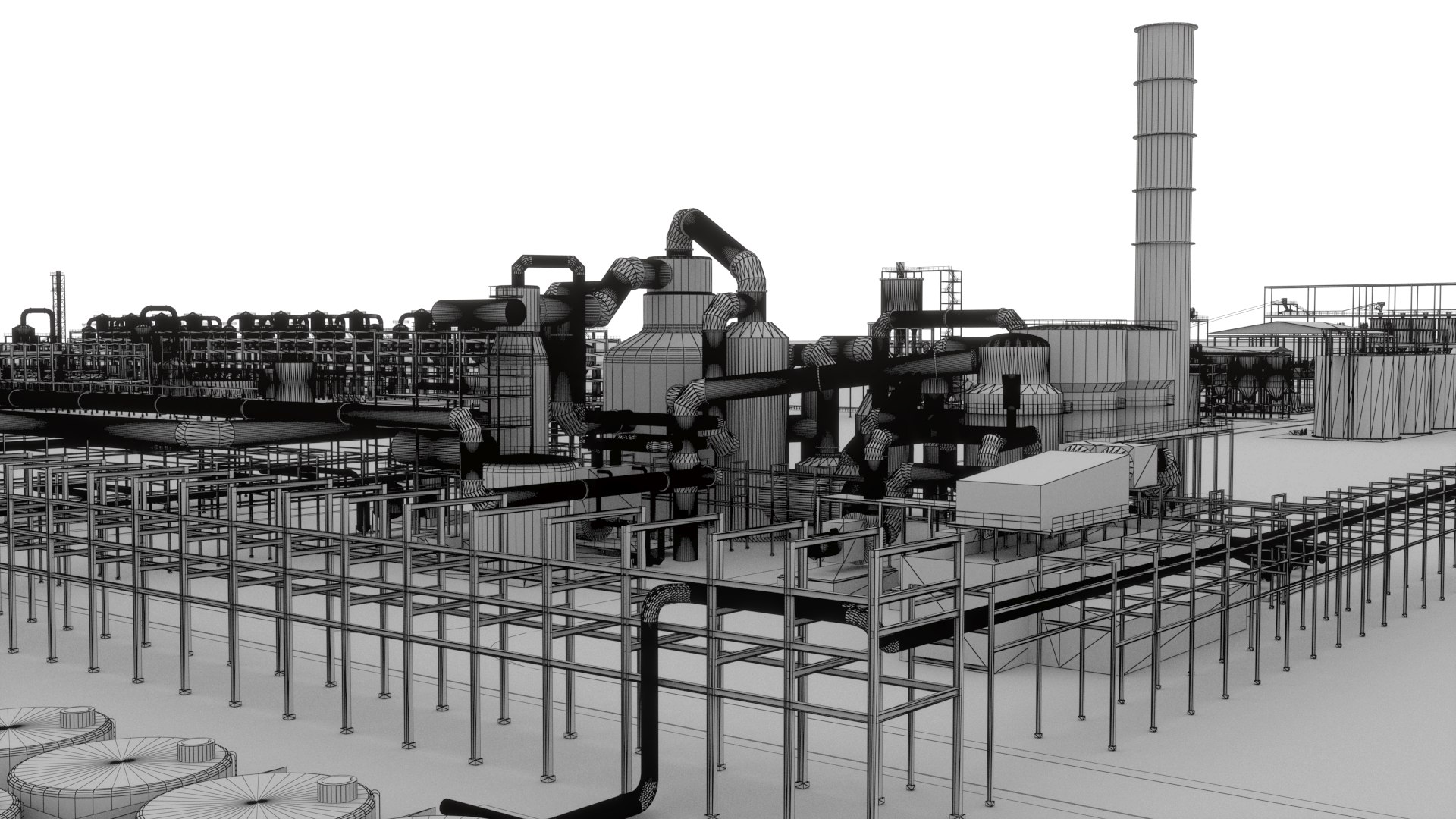 Oil Refinery 3D Model - TurboSquid 2004836