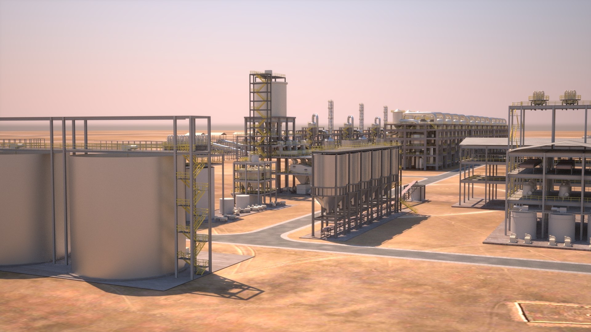 Oil Refinery 3D Model - TurboSquid 2004836