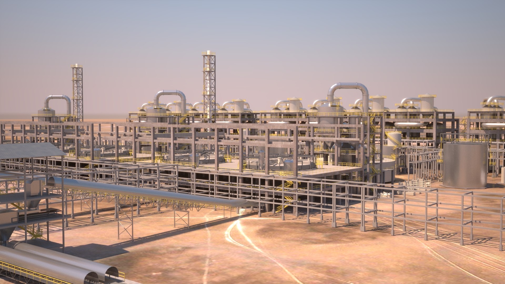Oil Refinery 3D Model - TurboSquid 2004836