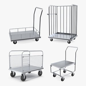 modelo 3d Supermarket Platform Trolley Transport - TurboSquid 2054163