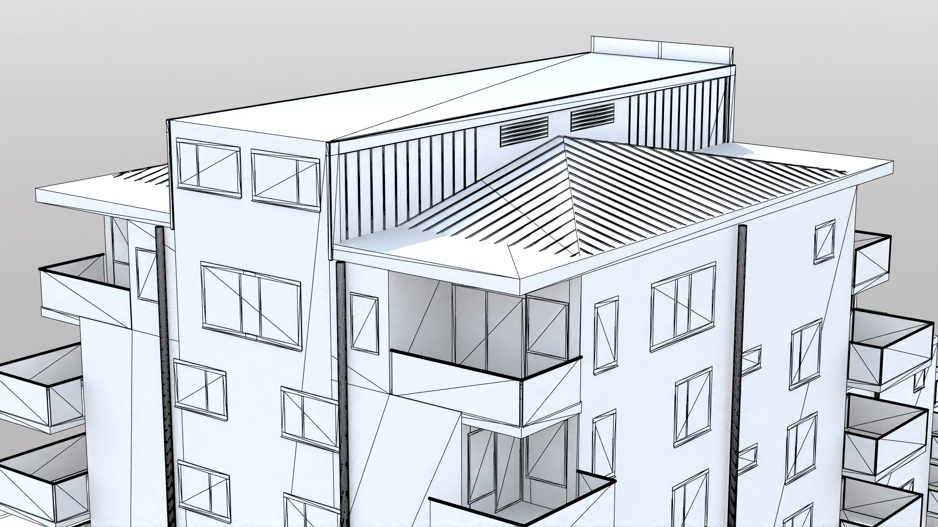 3D High-rise Building Model - TurboSquid 1645539