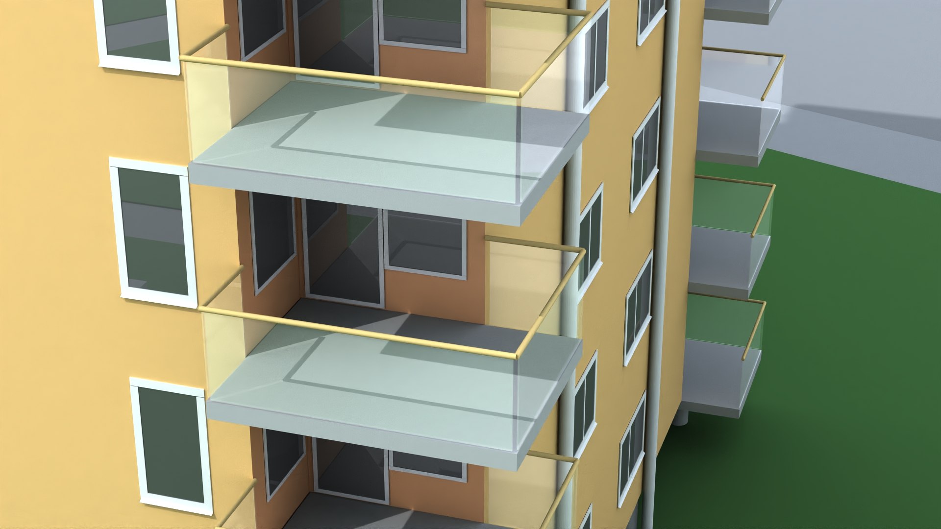 3D High-rise Building Model - TurboSquid 1645539