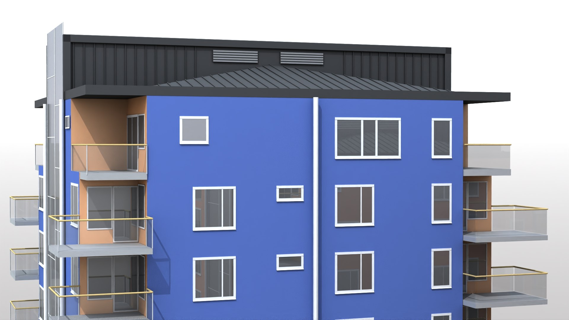 3D High-rise Building Model - TurboSquid 1645539