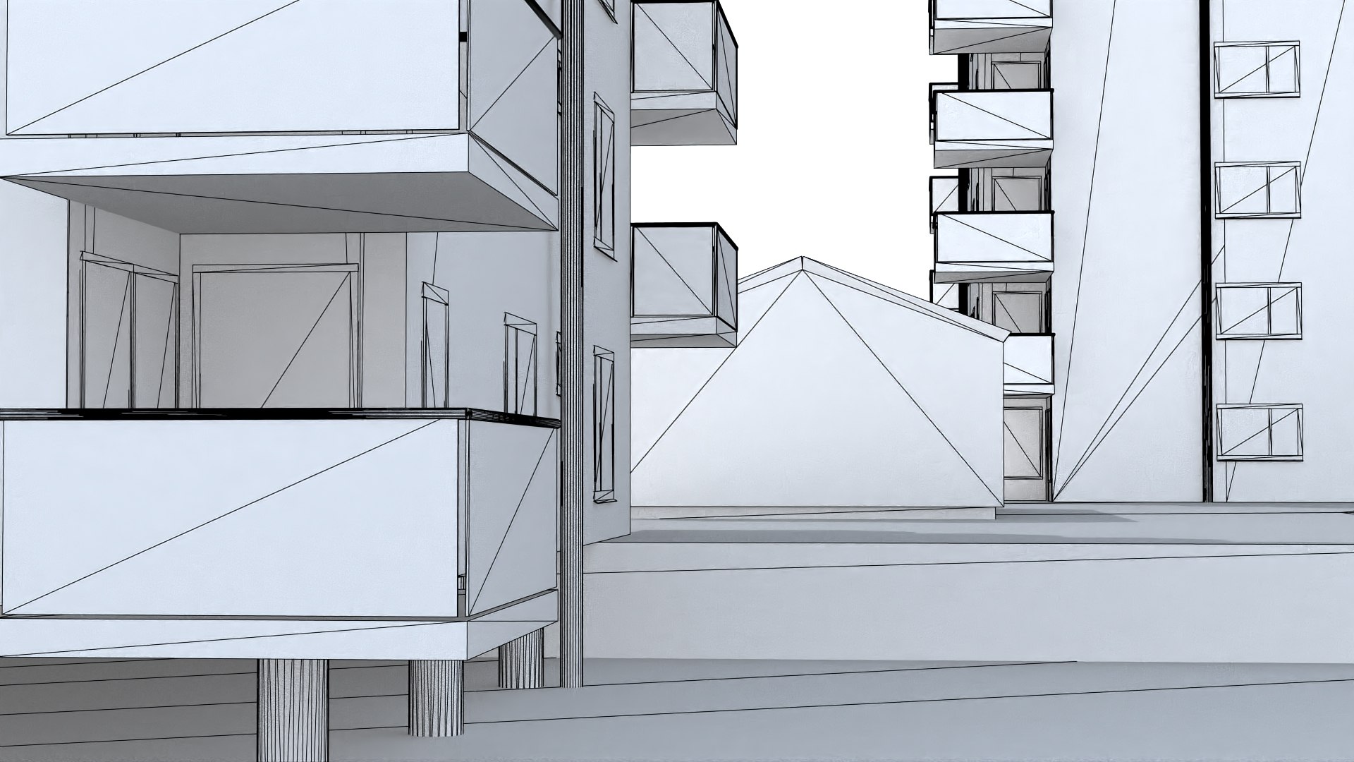 3D High-rise Building Model - TurboSquid 1645539