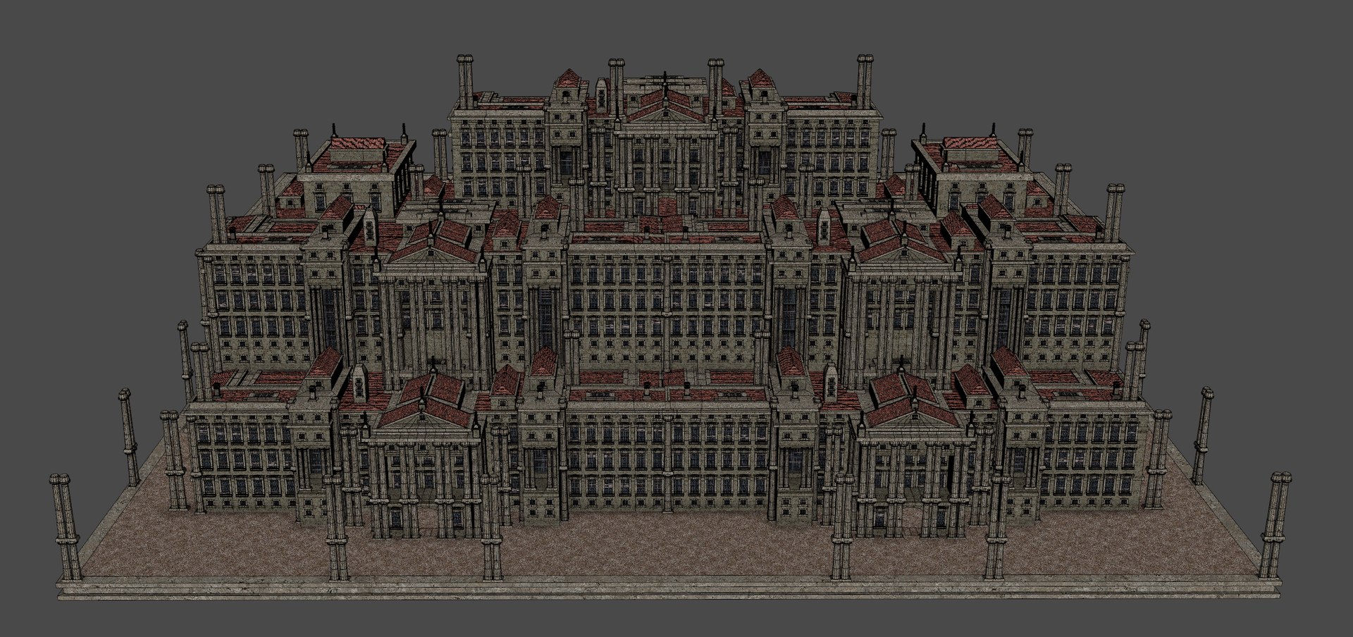 3D Big Palace Building - TurboSquid 2405790