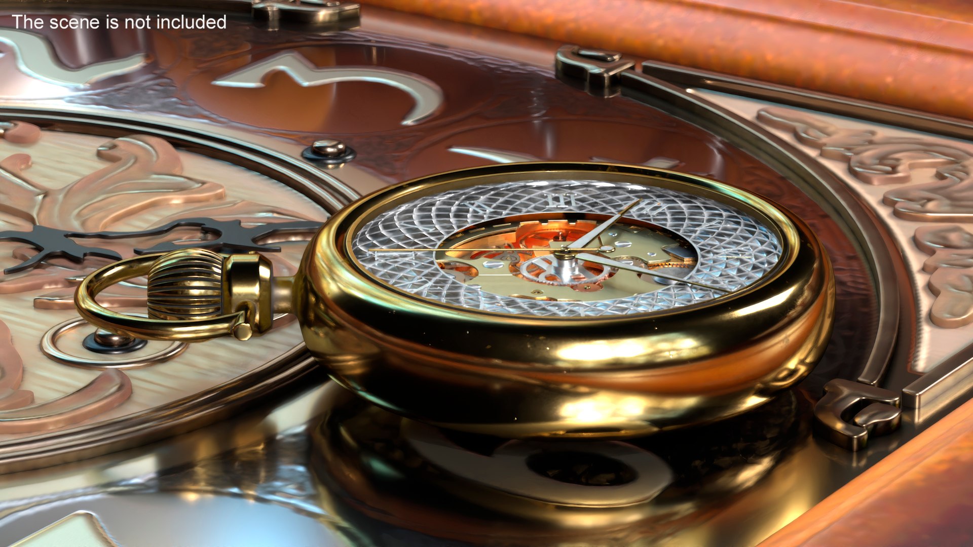 Gold Antique Pocket Watch Animated 3D Model - TurboSquid 2271645