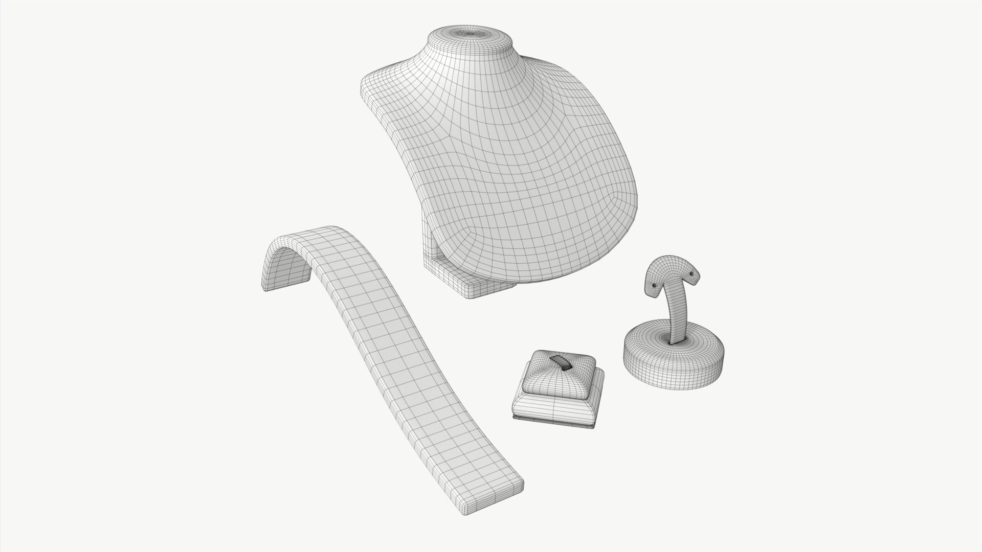 Leather Jewelry Display Stands 3D Model - TurboSquid 1969807