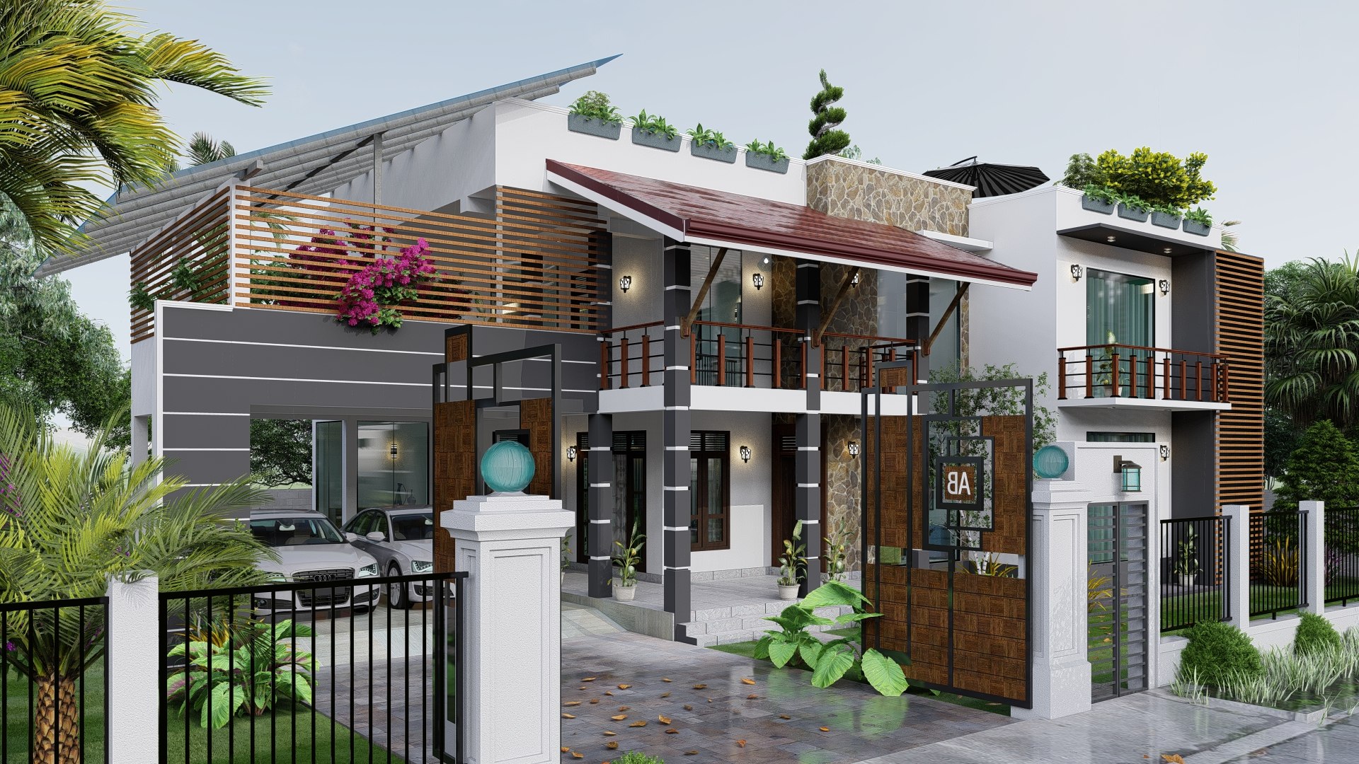 Double Story House 003 With Interior Model - TurboSquid 2119475