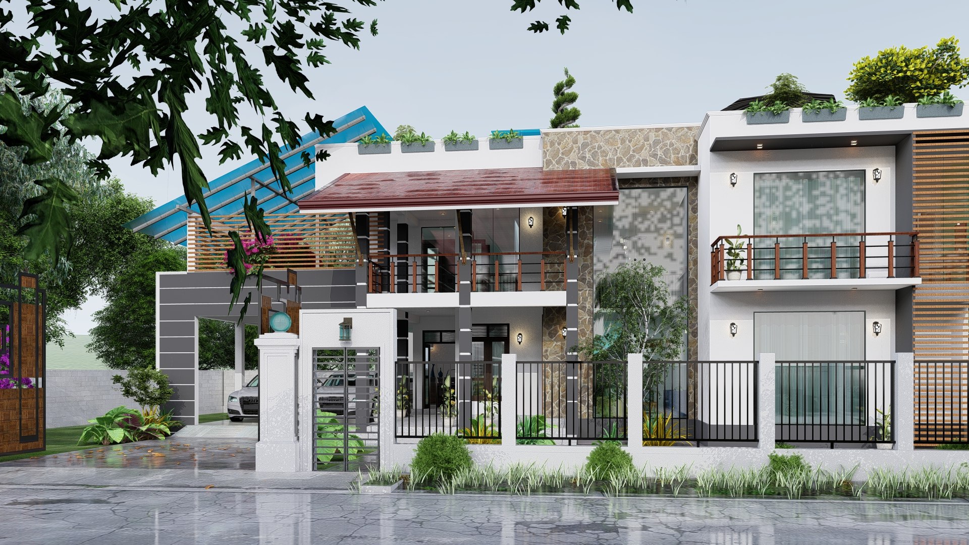 Double Story House 003 With Interior Model - TurboSquid 2119475