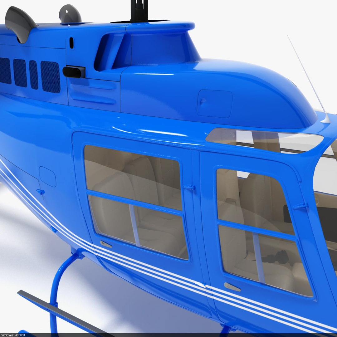 Bell 206 Jetranger Helicopter 3d Model