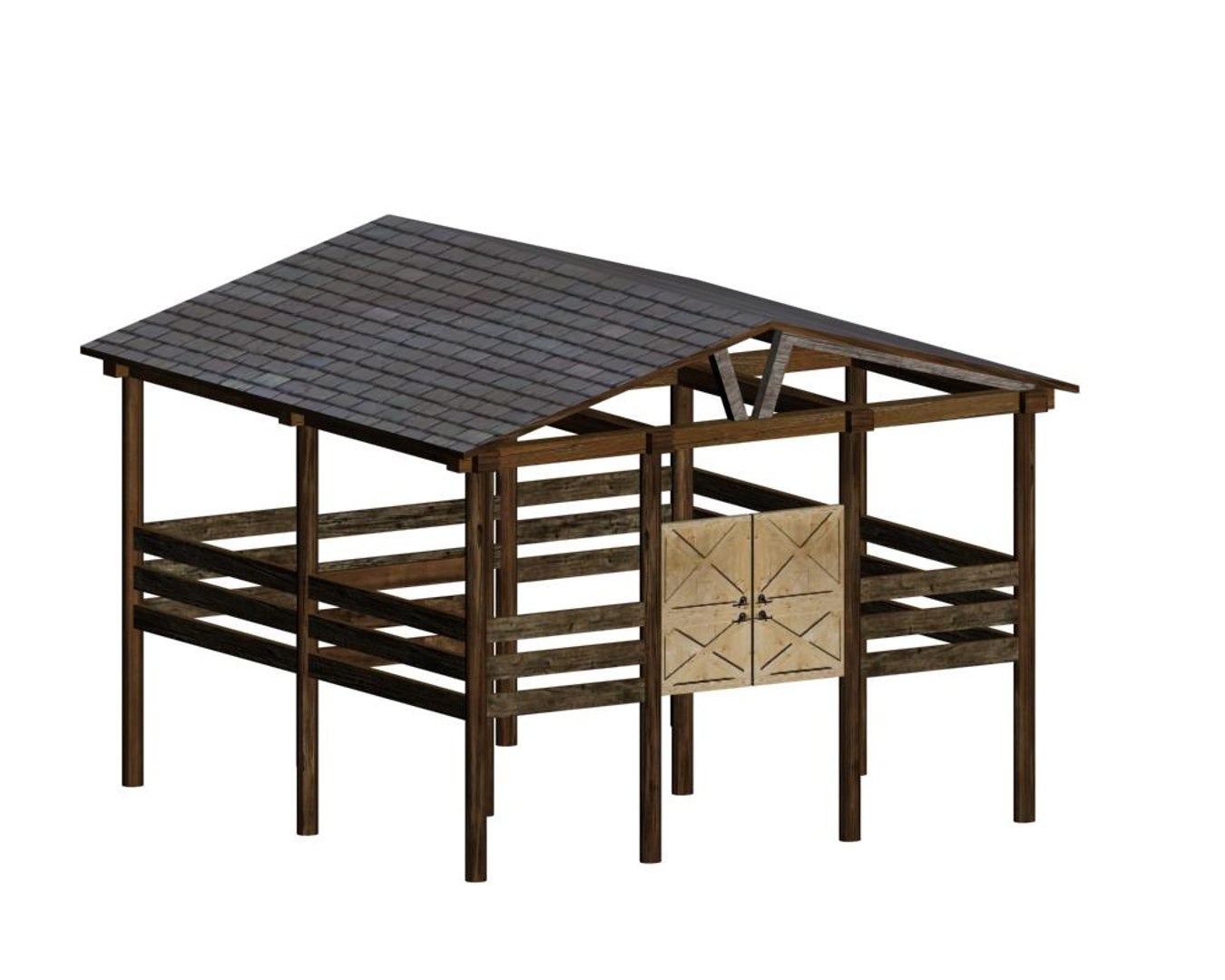 3d Animal Horse Pen Stall