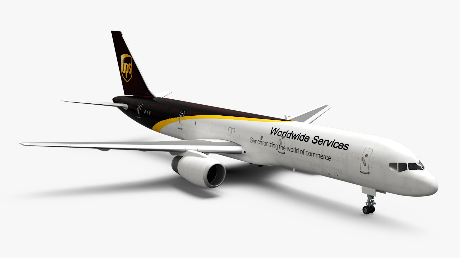 UPS Boeing 767 Cargo Plane Rigged Model - TurboSquid 2350576