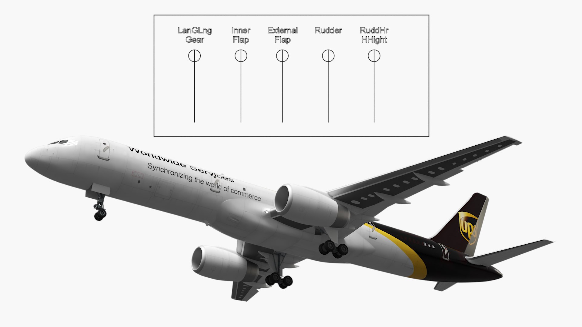 UPS Boeing 767 Cargo Plane Rigged Model - TurboSquid 2350576