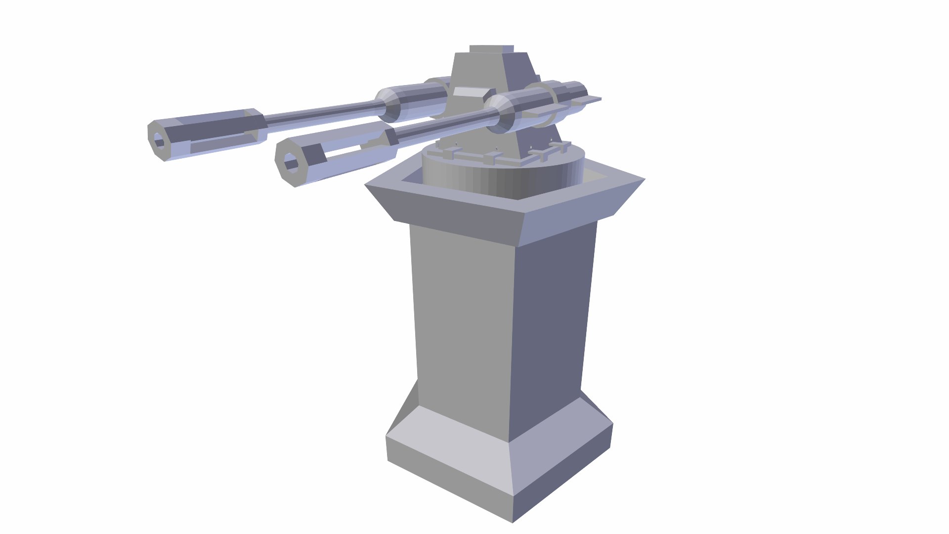 3d Double Gun Turret
