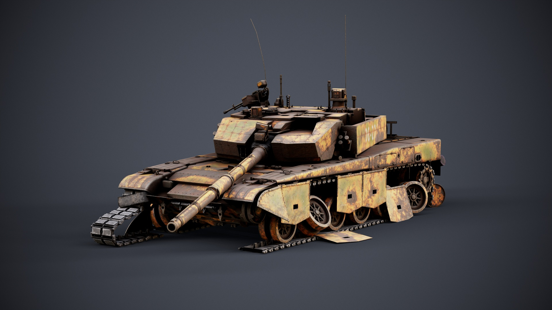 3D Burnt Type 99 Chinese Main Battle Tank Model - TurboSquid 2150118