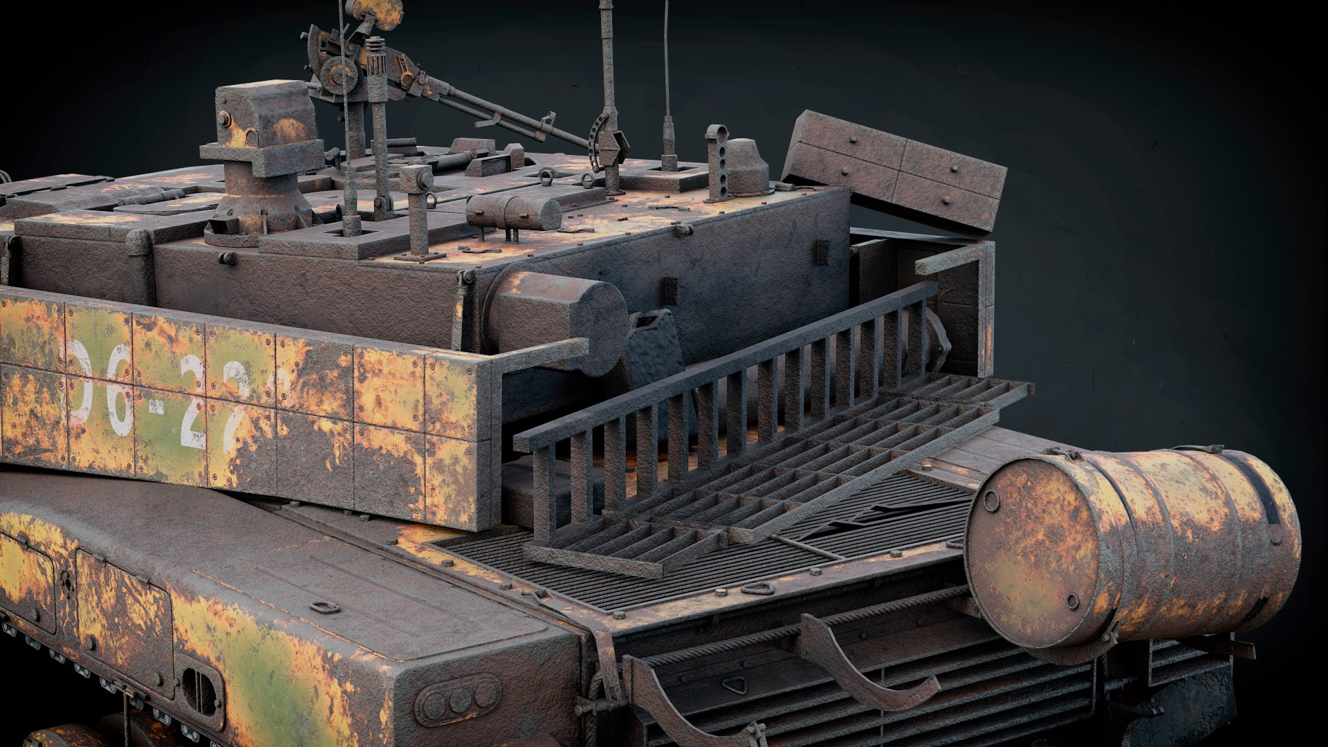 3D Burnt Type 99 Chinese Main Battle Tank Model - TurboSquid 2150118