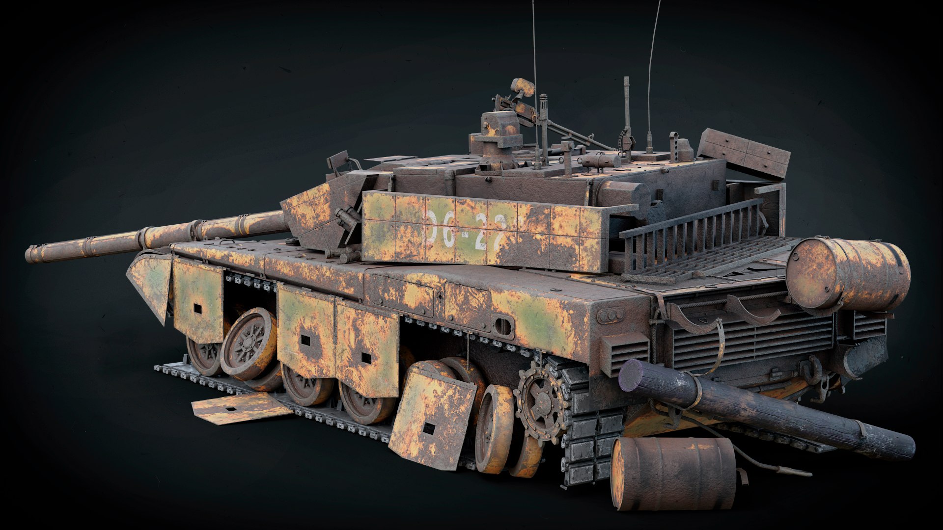 3D Burnt Type 99 Chinese Main Battle Tank Model - TurboSquid 2150118