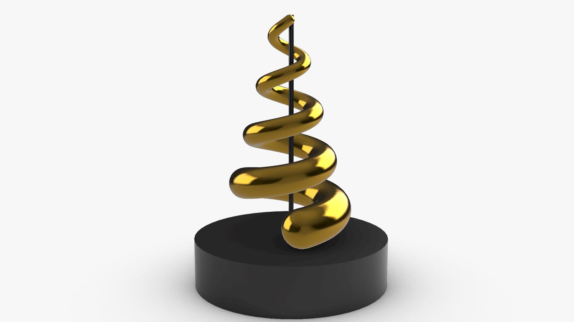 3D Spiral Figure Statue 02 Tree Model - TurboSquid 2281965