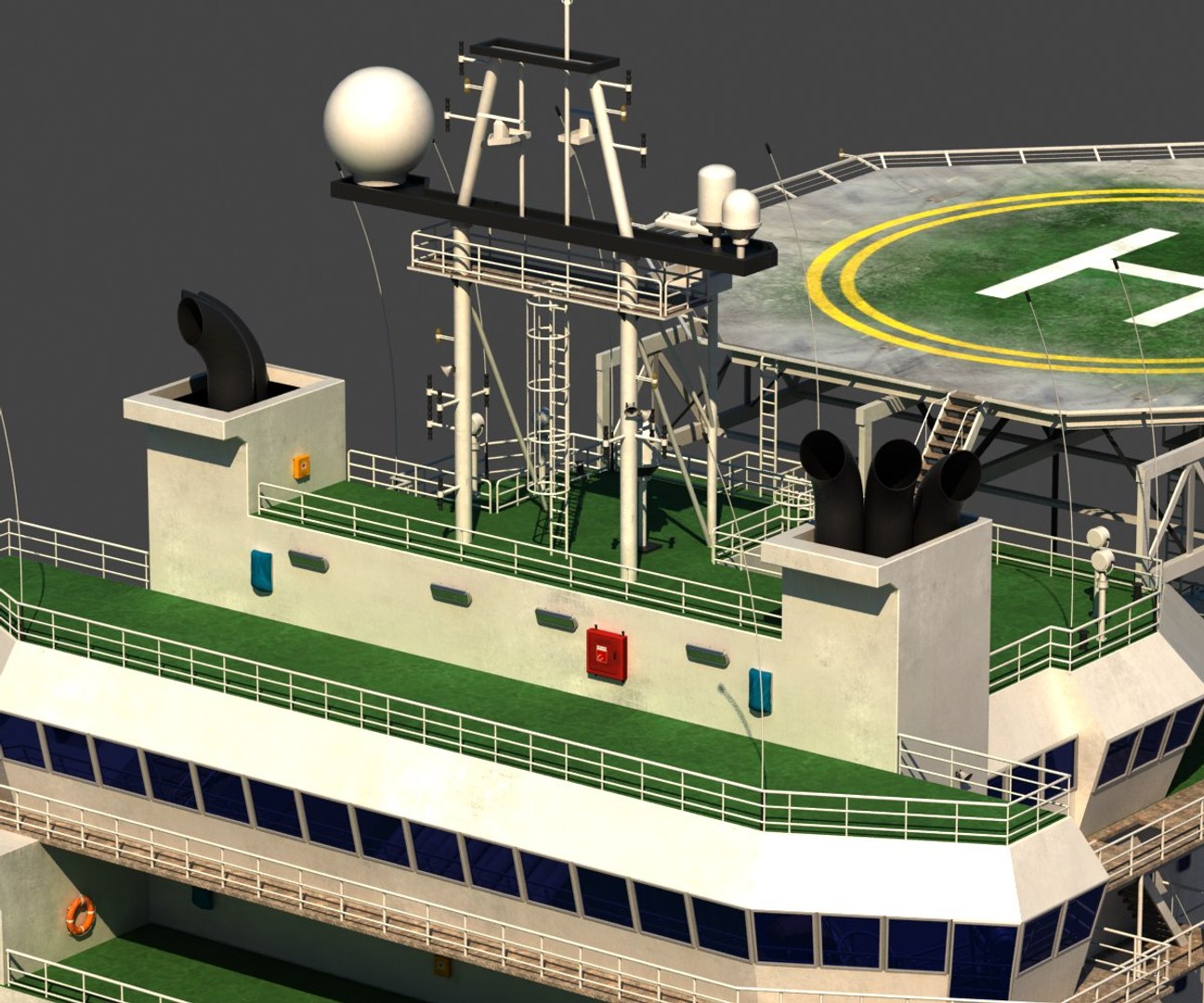 3ds Max Multipurpose Vessel Ship Use