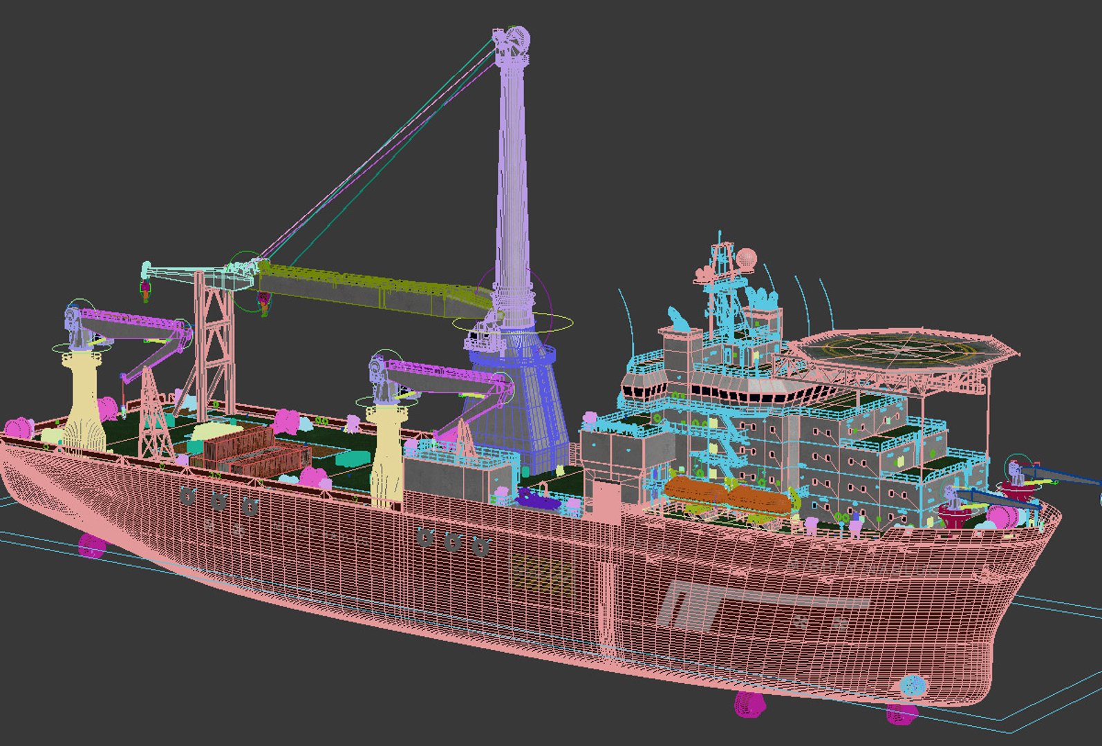 3ds Max Multipurpose Vessel Ship Use