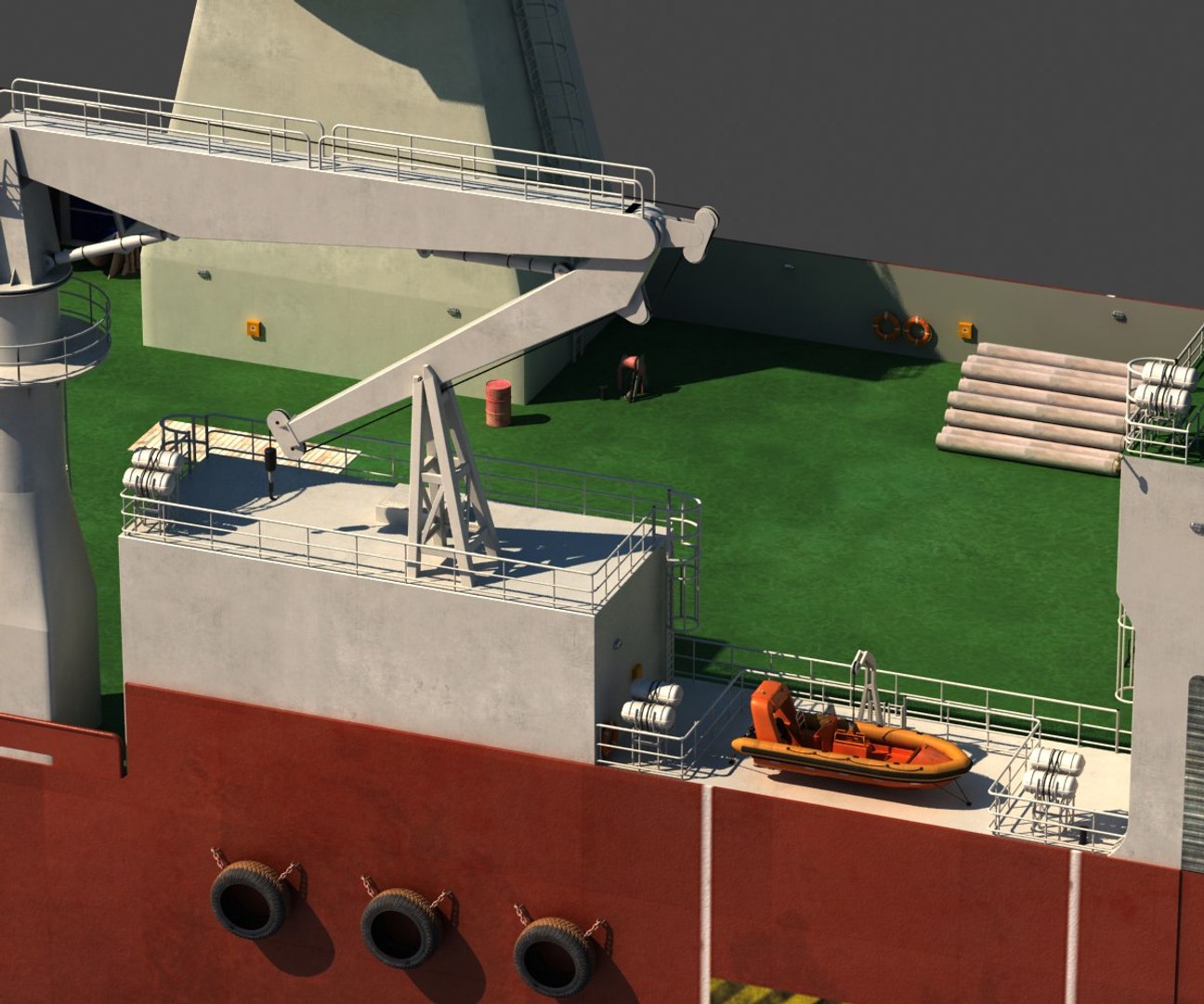 3ds Max Multipurpose Vessel Ship Use