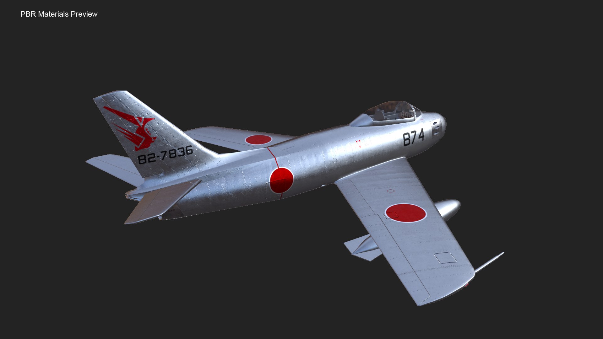 3D F-86 Sabre JASDF No Landing Gear - TurboSquid 1997138