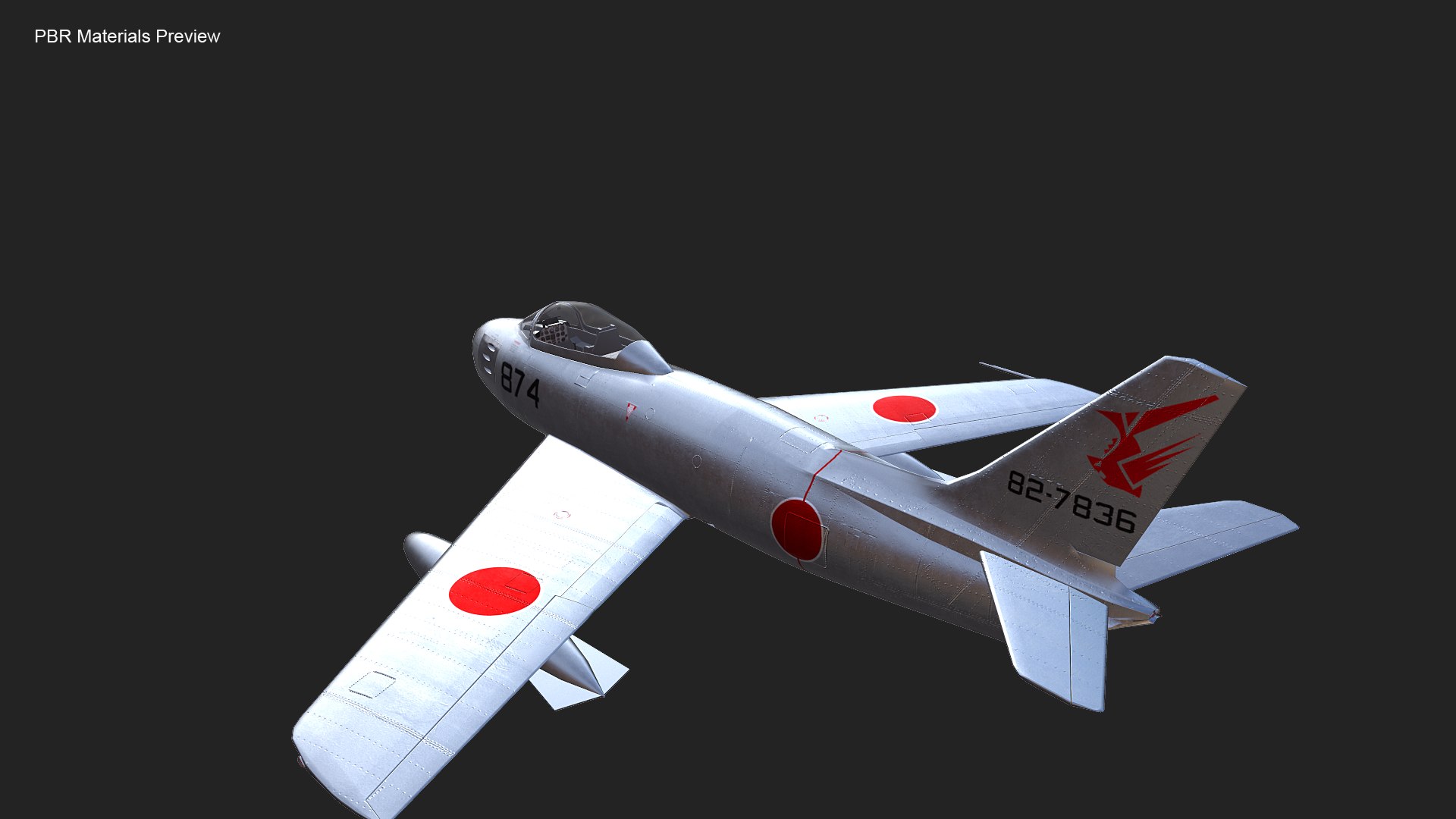 3D F-86 Sabre JASDF No Landing Gear - TurboSquid 1997138