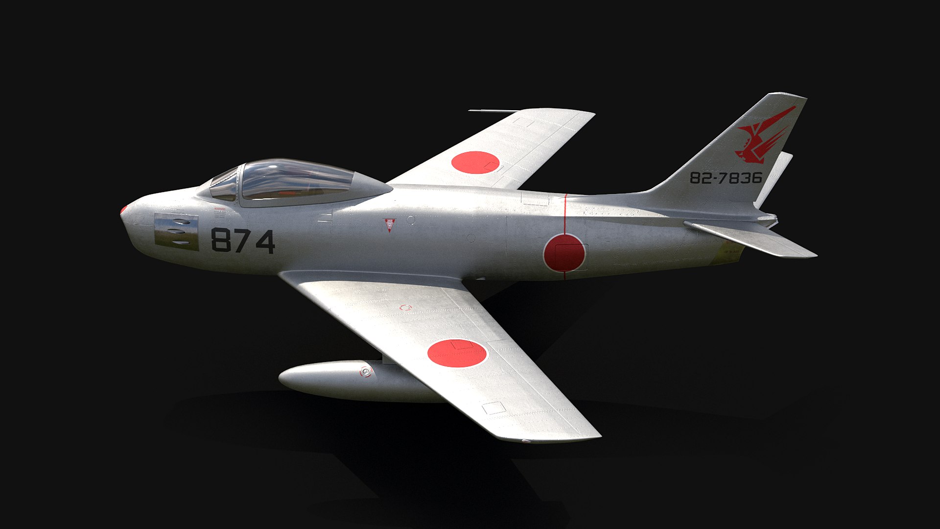 3D F-86 Sabre JASDF No Landing Gear - TurboSquid 1997138