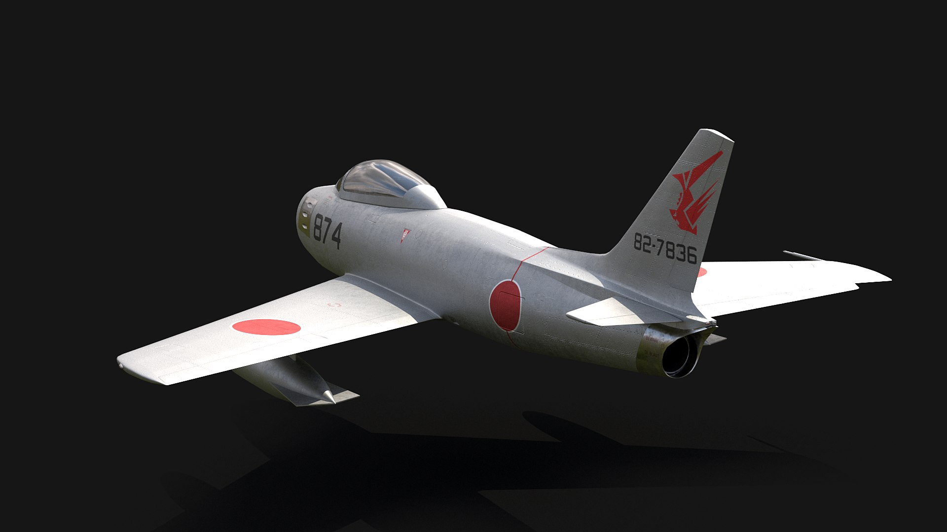 3D F-86 Sabre JASDF No Landing Gear - TurboSquid 1997138