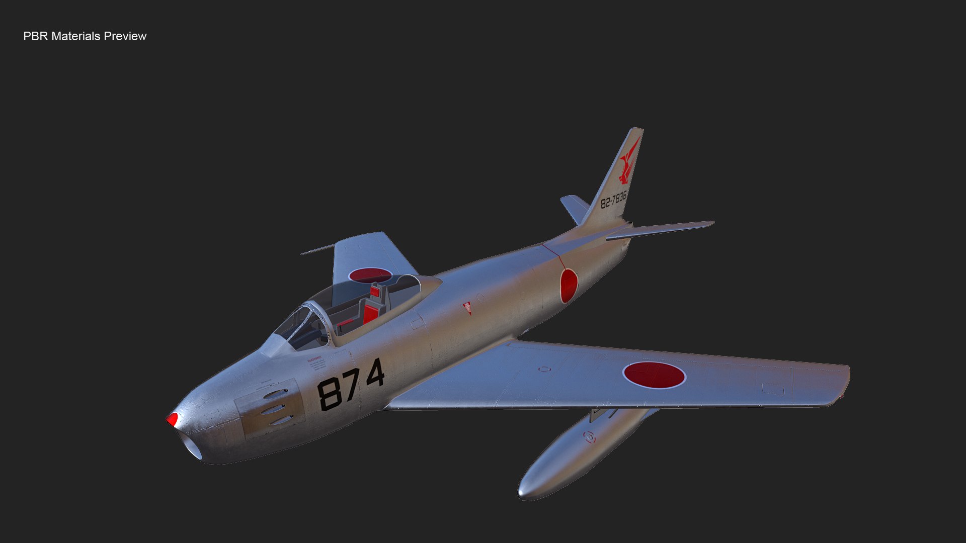 3D F-86 Sabre JASDF No Landing Gear - TurboSquid 1997138