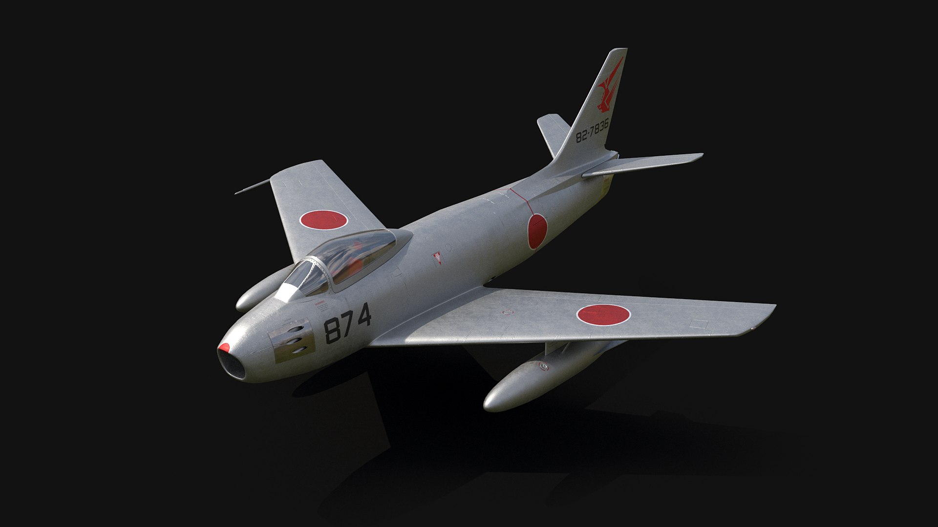 3D F-86 Sabre JASDF No Landing Gear - TurboSquid 1997138