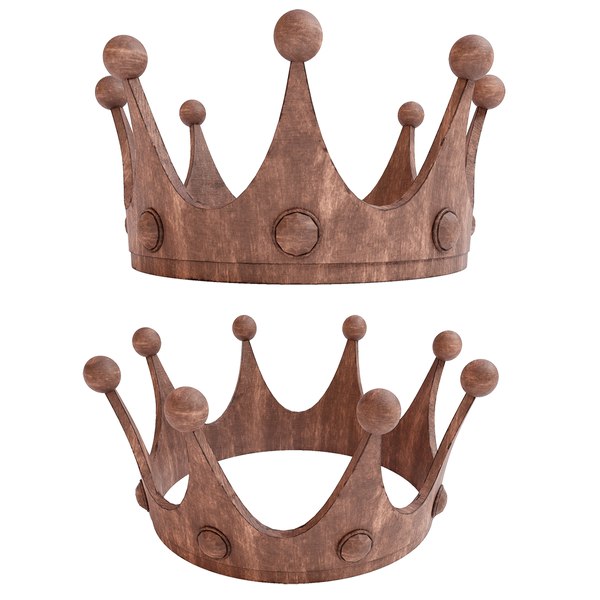 Crown wooden ornament 3d model 3D model - TurboSquid 1953806