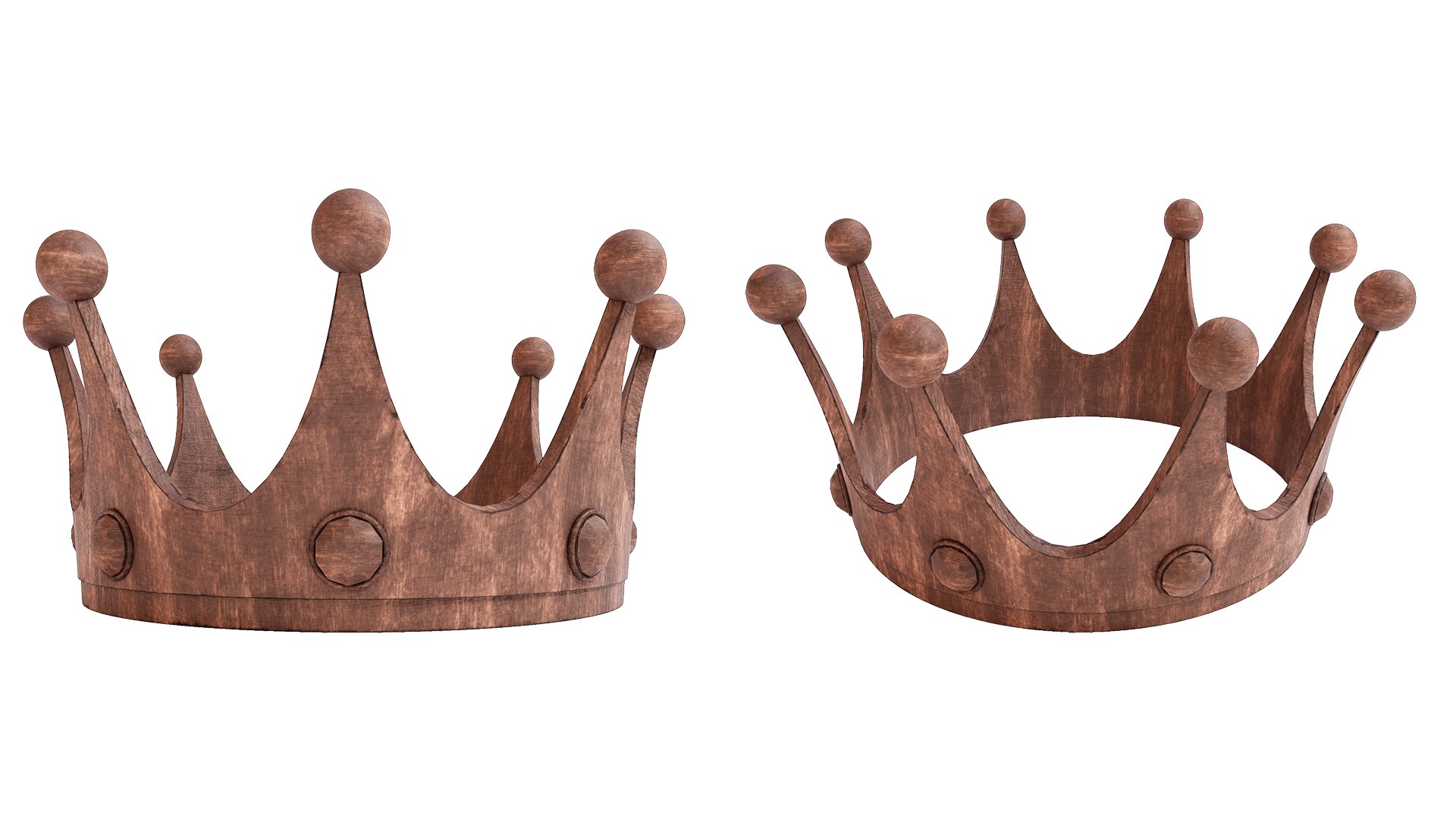 Crown wooden ornament 3d model 3D model - TurboSquid 1953806