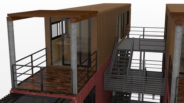 3D Container Residential Apartment Building - TurboSquid 1772798