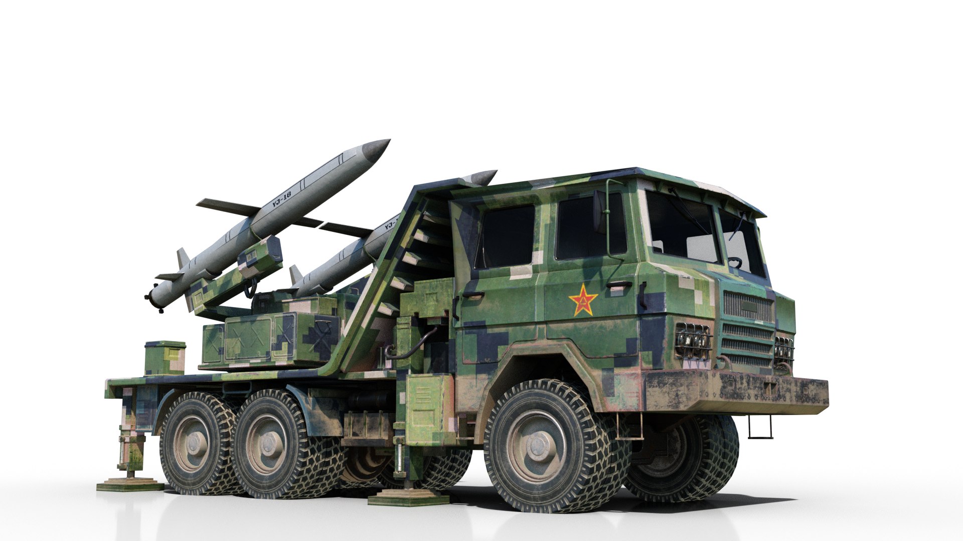 3D Model PLA Navy YJ-18 YJ18 ANTI-SHIP MISSILE Launcher - TurboSquid ...