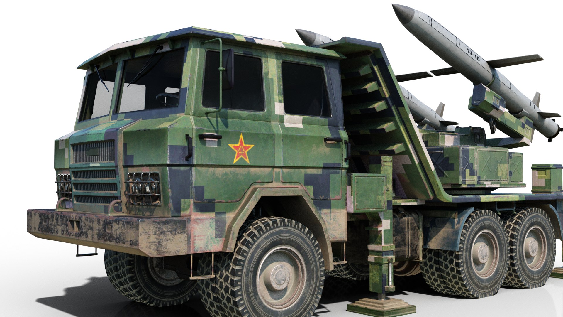 3D Model PLA Navy YJ-18 YJ18 ANTI-SHIP MISSILE Launcher - TurboSquid ...