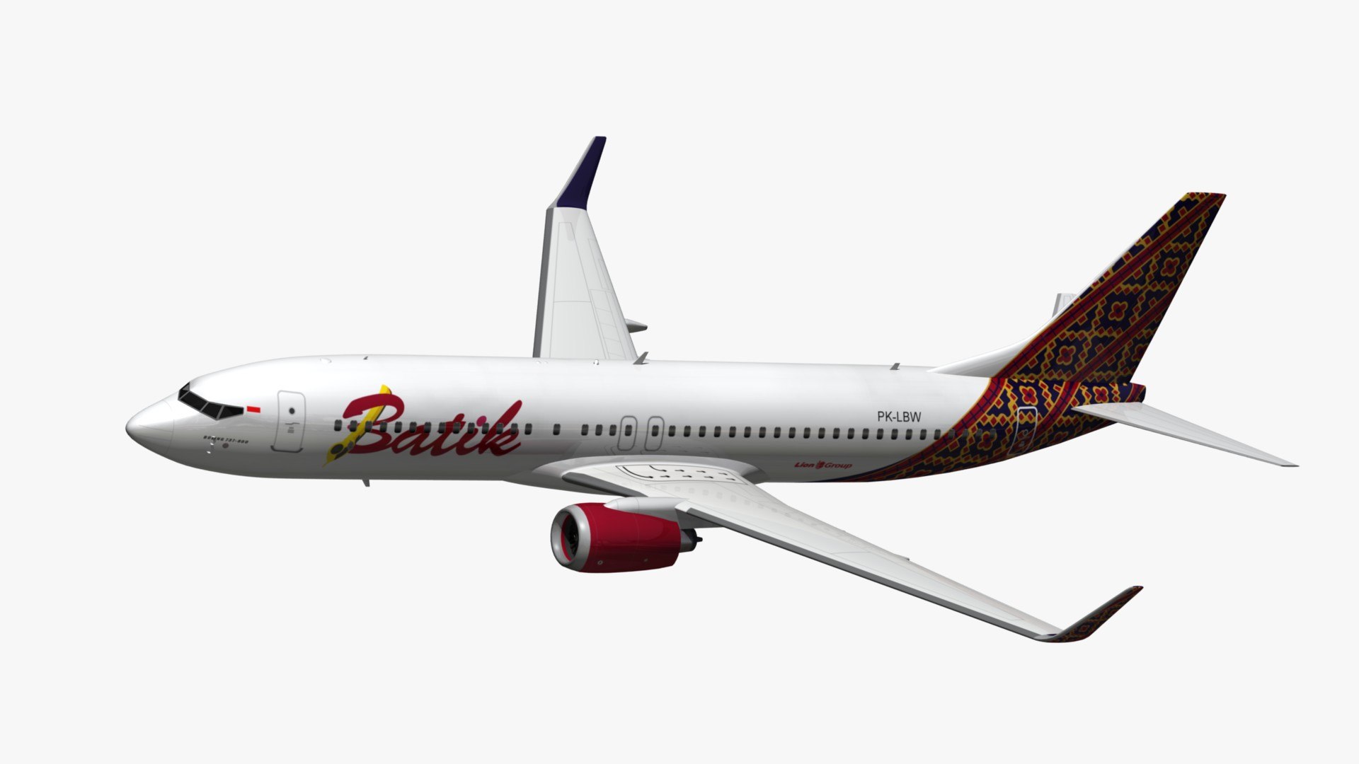 3D Model Boeing Batik Air - TurboSquid 1244634