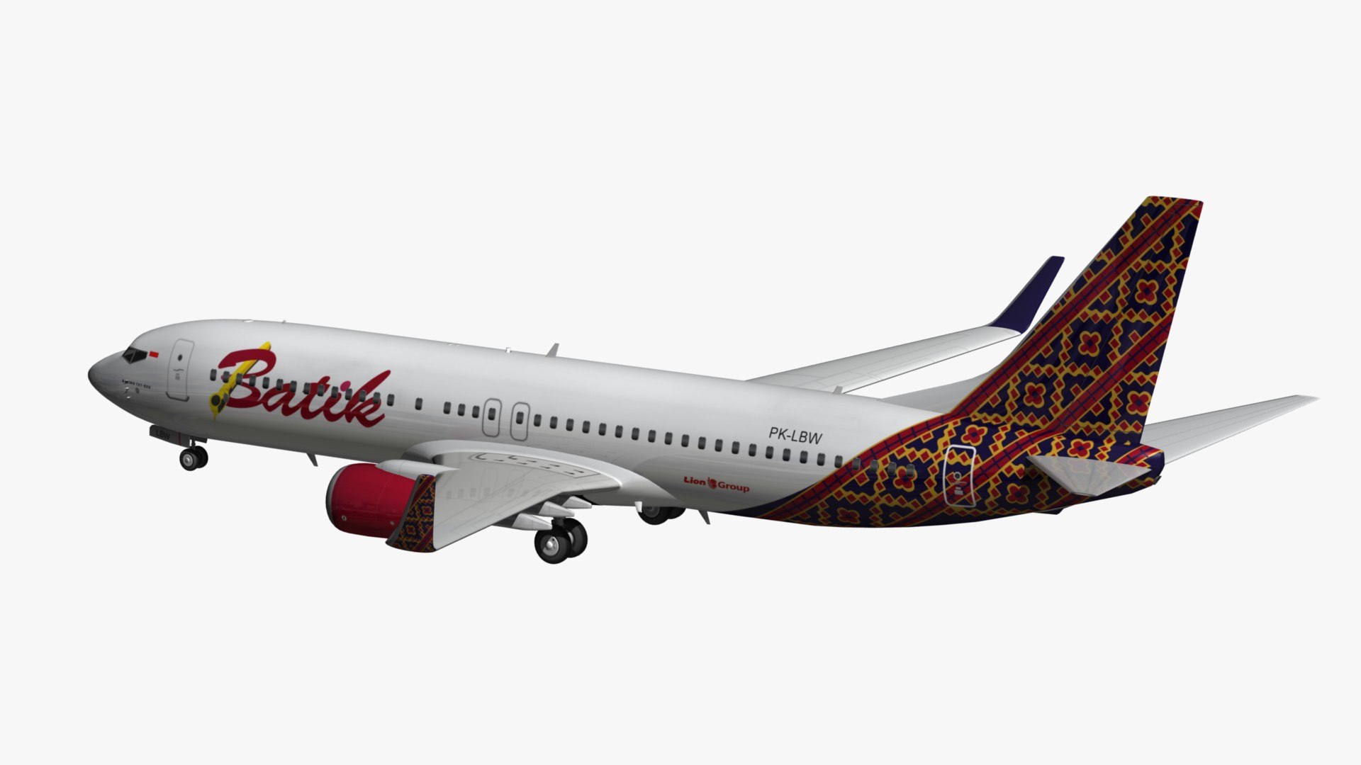3D Model Boeing Batik Air - TurboSquid 1244634