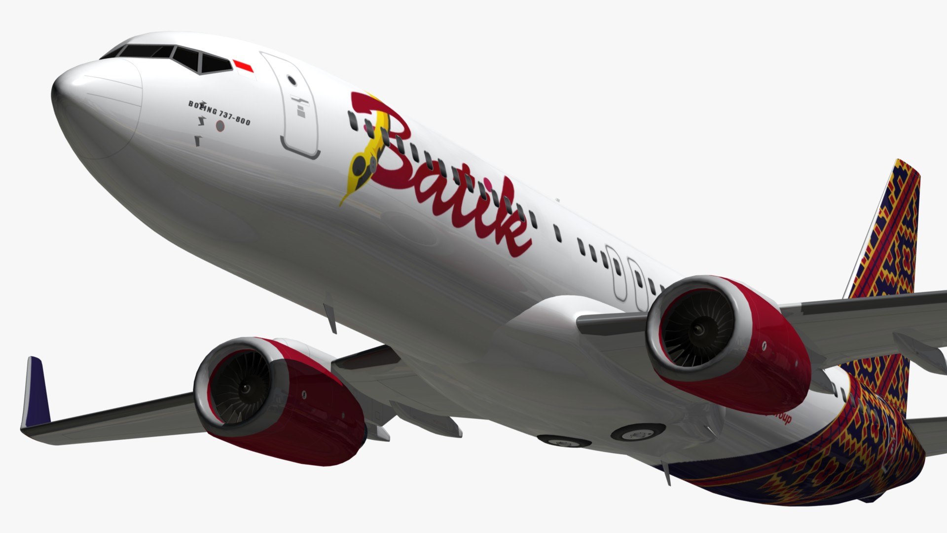 3D Model Boeing Batik Air - TurboSquid 1244634