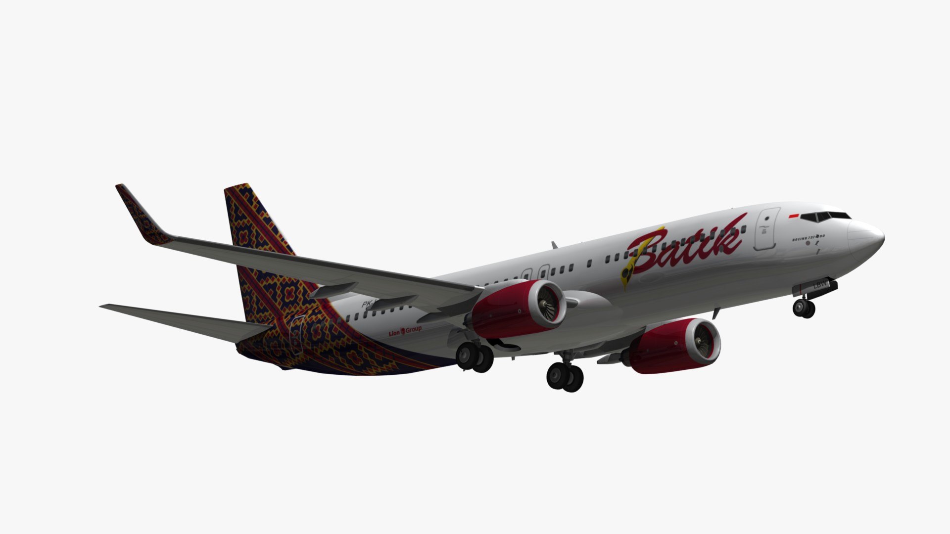 3D Model Boeing Batik Air - TurboSquid 1244634