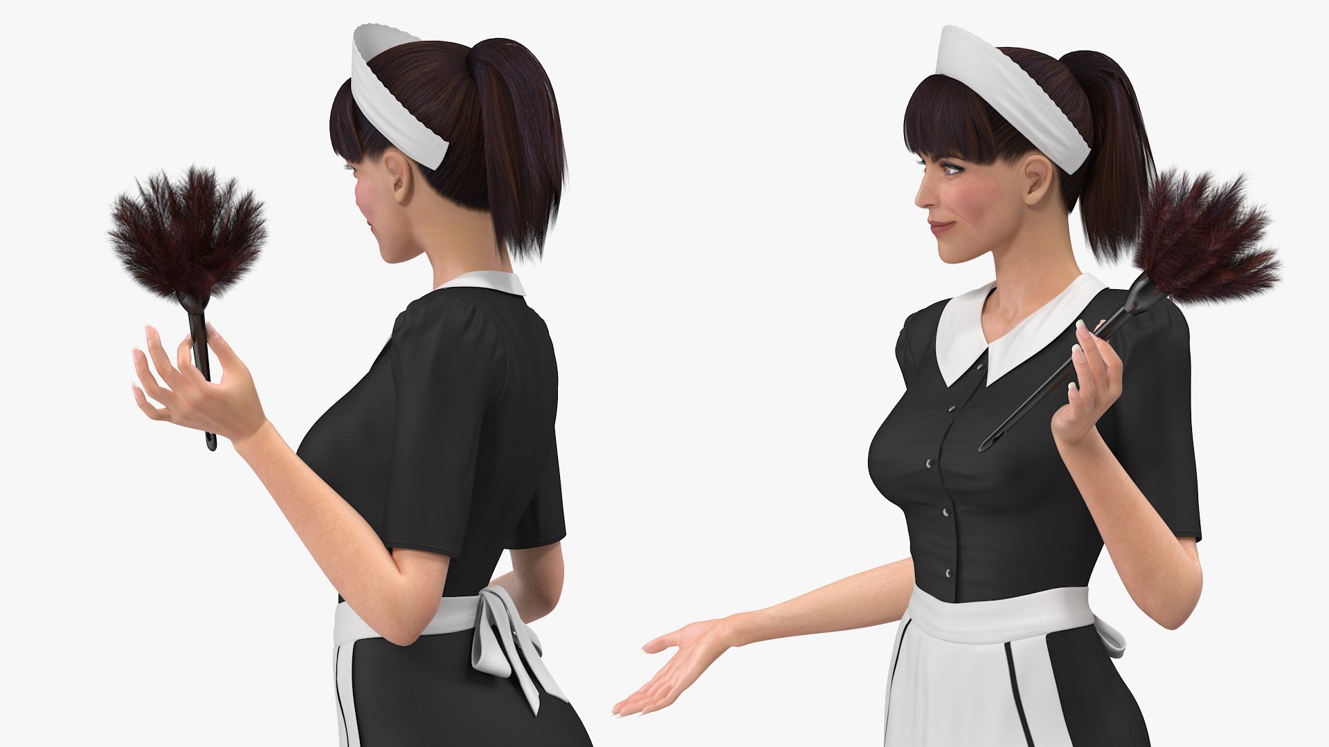 Housekeeping maid rigged female 3D - TurboSquid 1582751