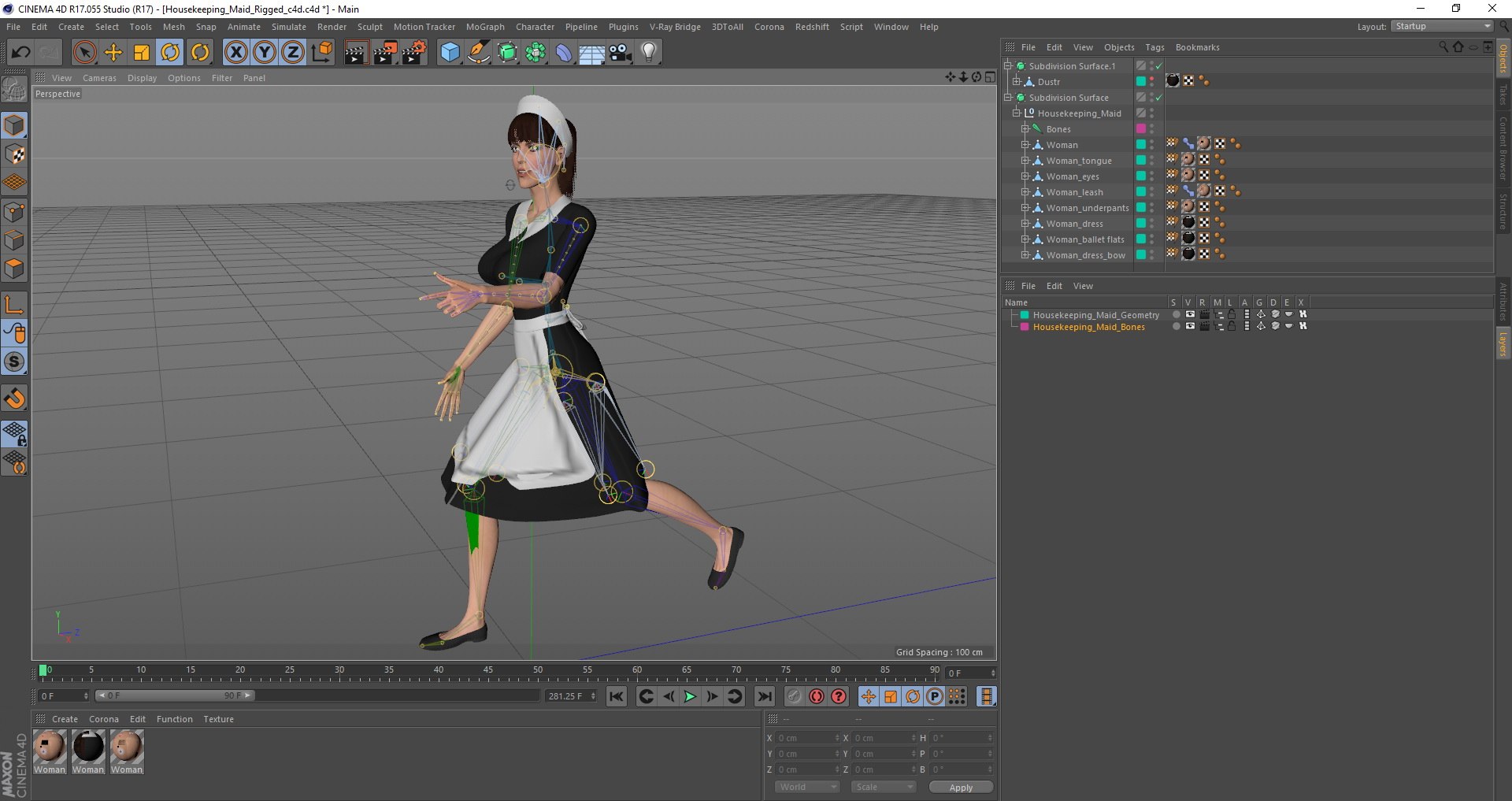 Housekeeping maid rigged female 3D - TurboSquid 1582751