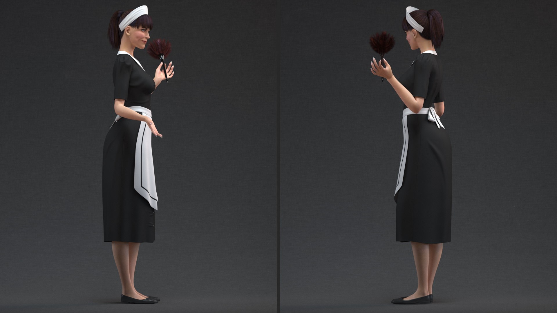 Housekeeping maid rigged female 3D - TurboSquid 1582751