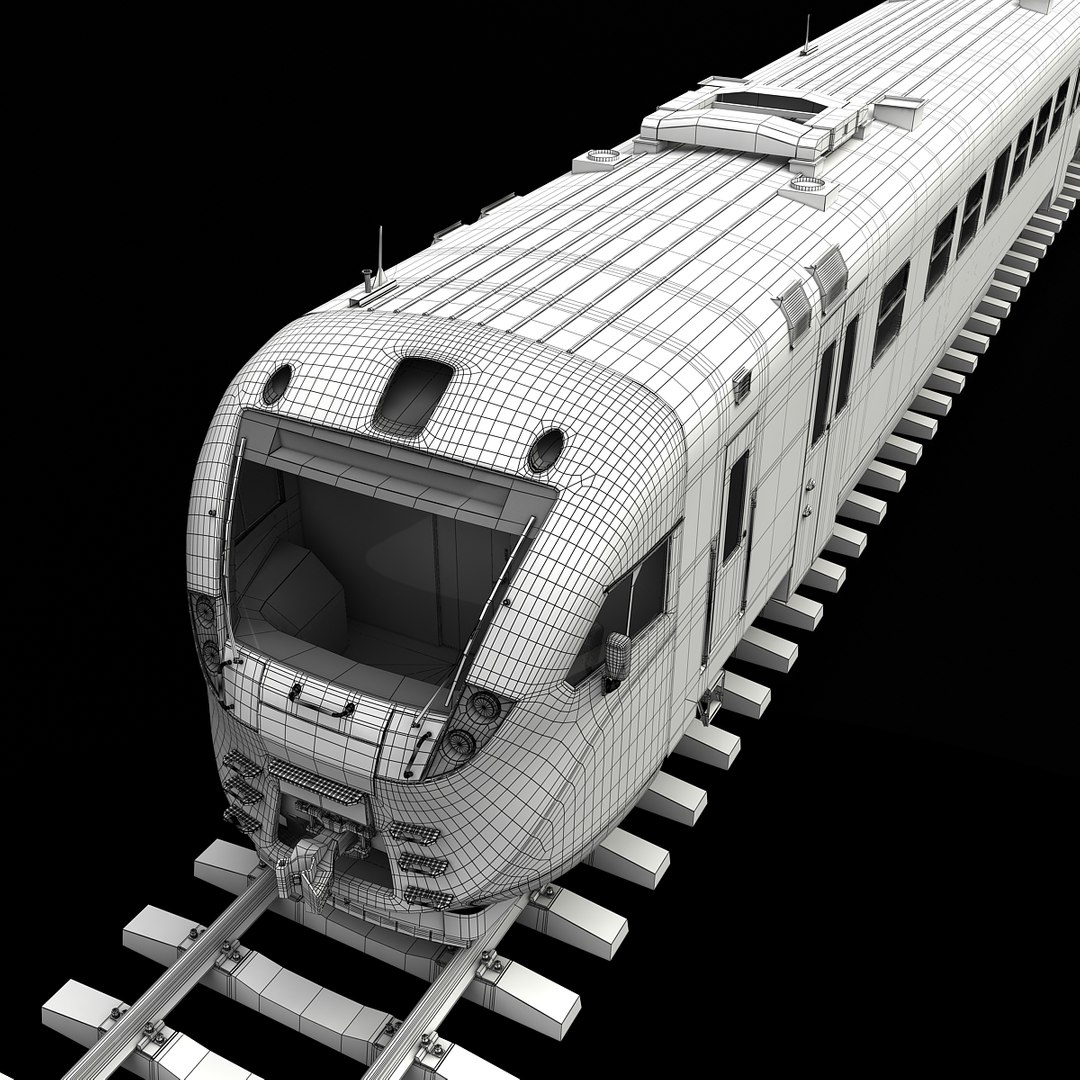 3d Passenger Train Model