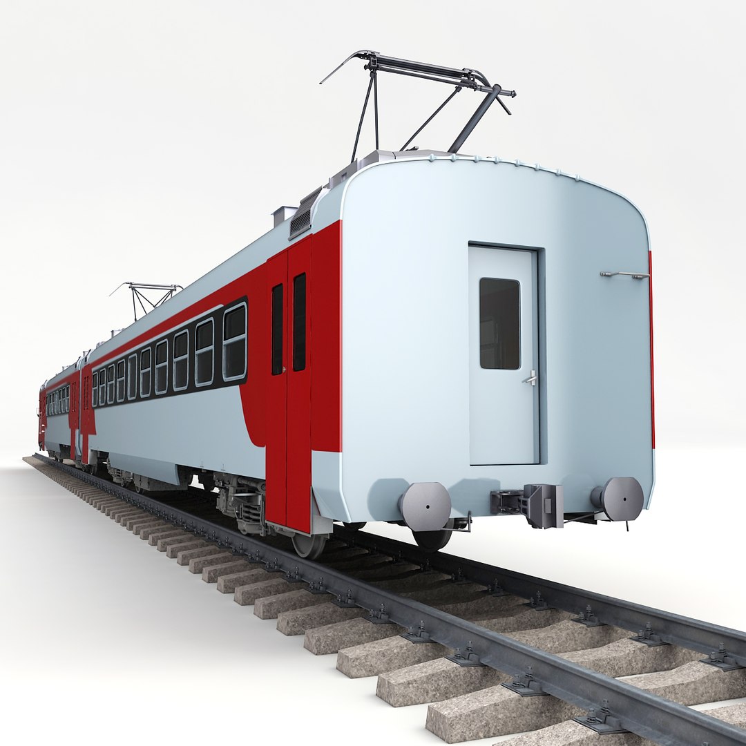 3d Passenger Train Model