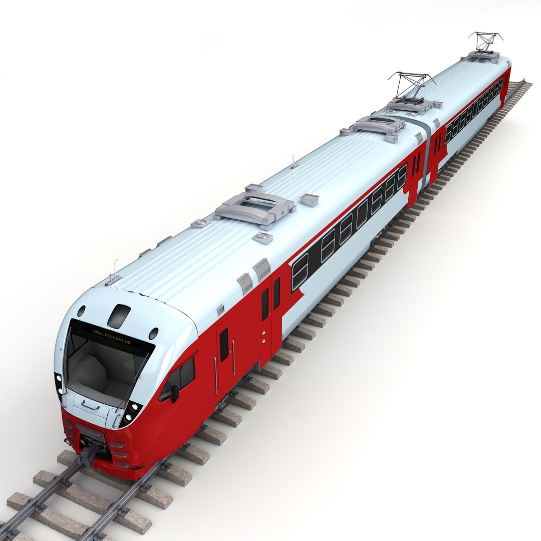 3d Passenger Train Model