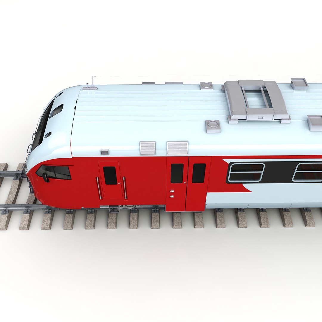 3d Passenger Train Model